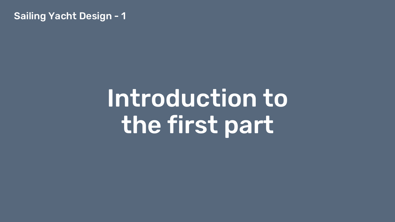 Introduction to the first part of the course – Navalapp